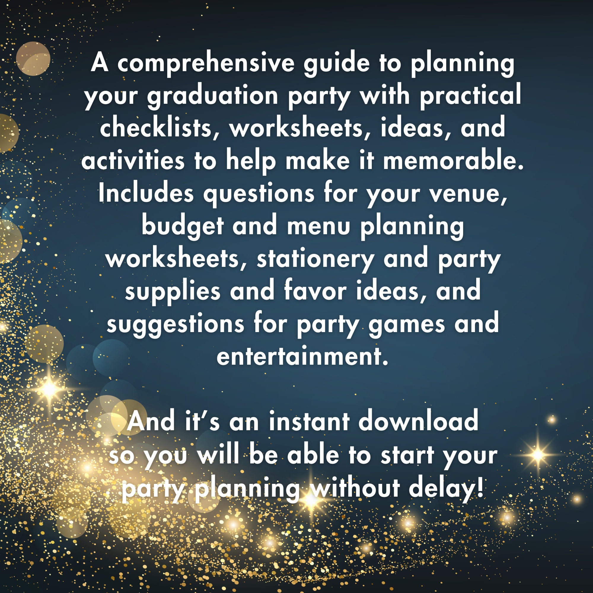 Graduation Party Planner Printable PDF INSTANT DOWNLOAD, Party ...