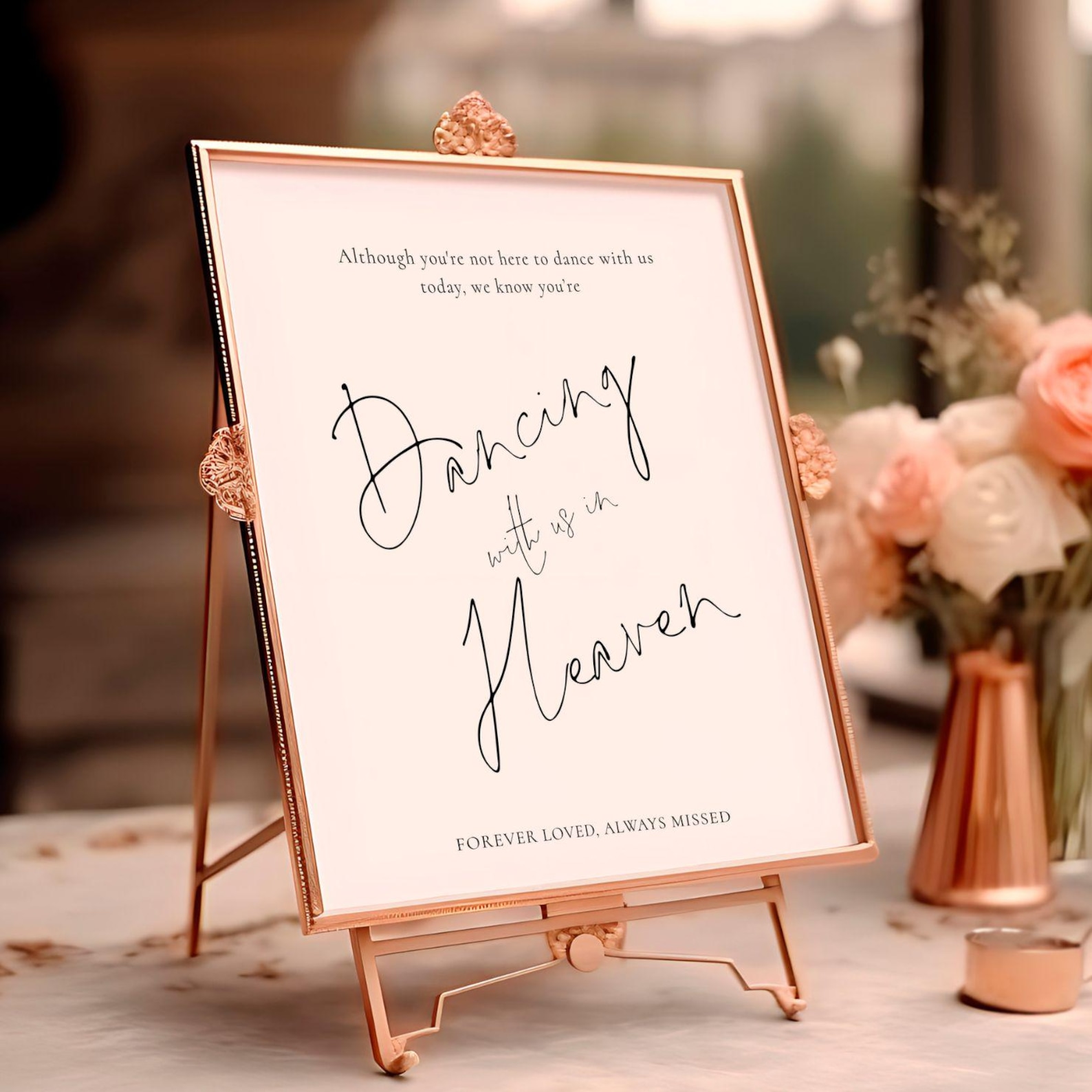 Dancing With Us in Heaven Wedding Sign Template, Printable INSTANT ...