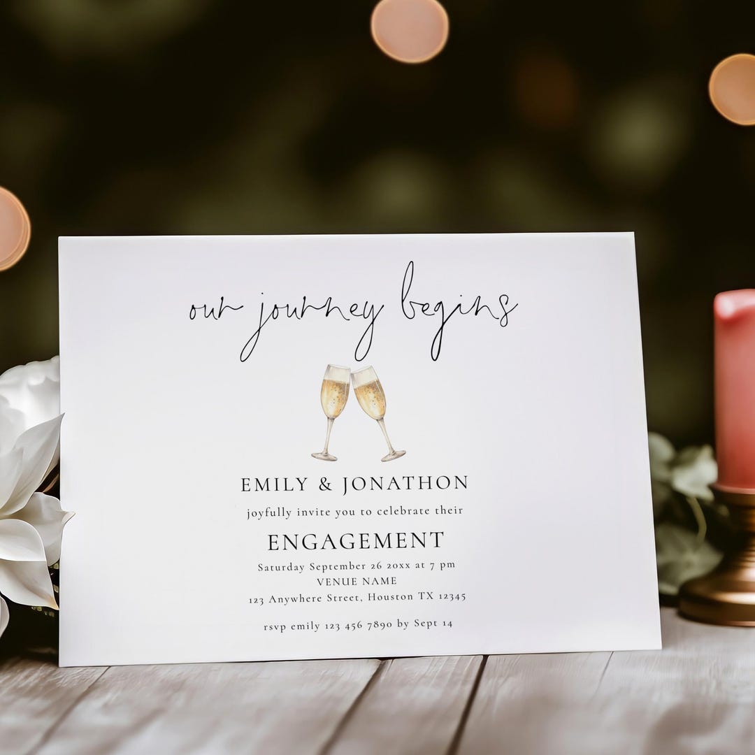 Engagement Party Invite Template, Printable INSTANT DOWNLOAD ...