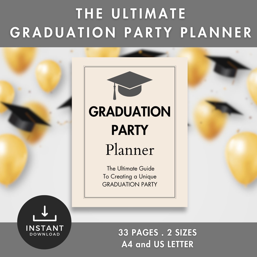 Graduation Party Planner Printable PDF INSTANT DOWNLOAD, Party ...