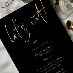 Let's Eat Menu Template, Printable INSTANT DOWNLOAD, Modern Wedding ...