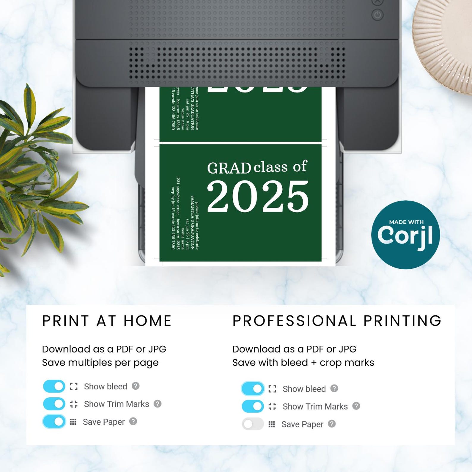2025 Graduation Party Invitation Template, Printable INSTANT DOWNLOAD ...