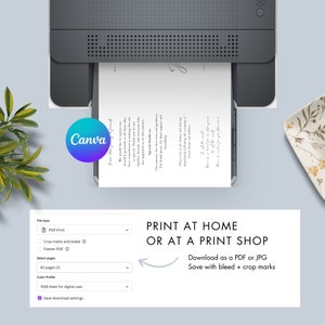 Printable Church Wedding Folded Program Canva Template, INSTANT ...