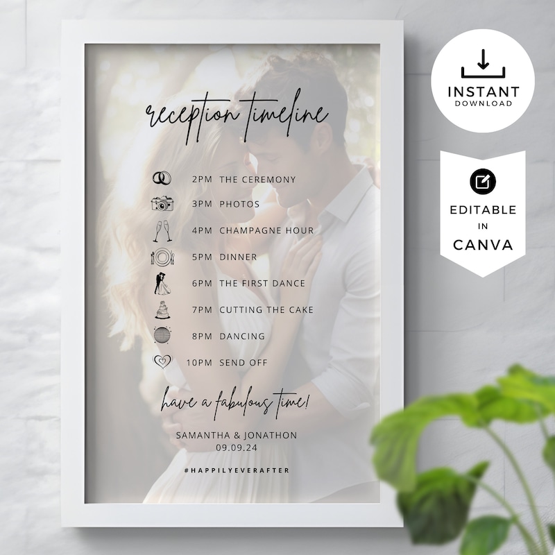Wedding Timeline Sign - Etsy