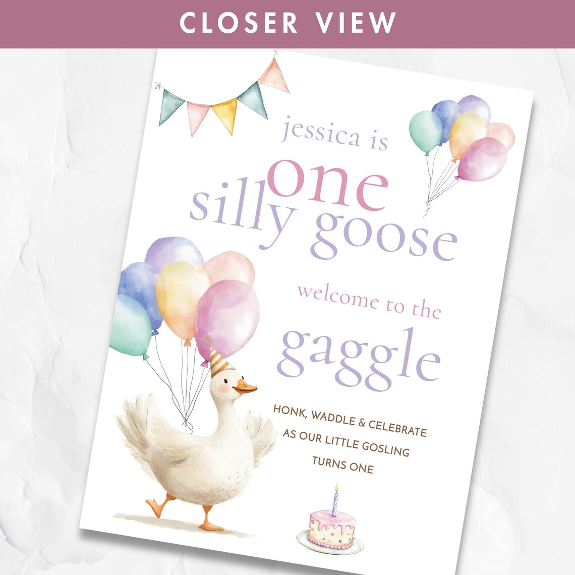 One Silly Goose Welcome Sign, Template, Printable, INSTANT DOWNLOAD ...
