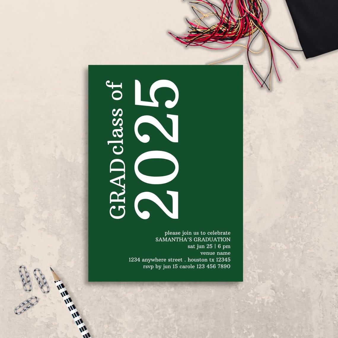 2025 Graduation Party Invitation Template, Printable INSTANT DOWNLOAD ...