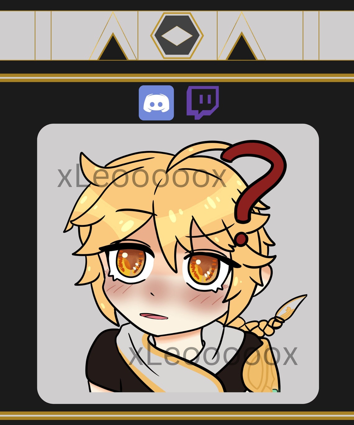 Aether Genshin Impact Questioning Emote Discord Emote - Etsy