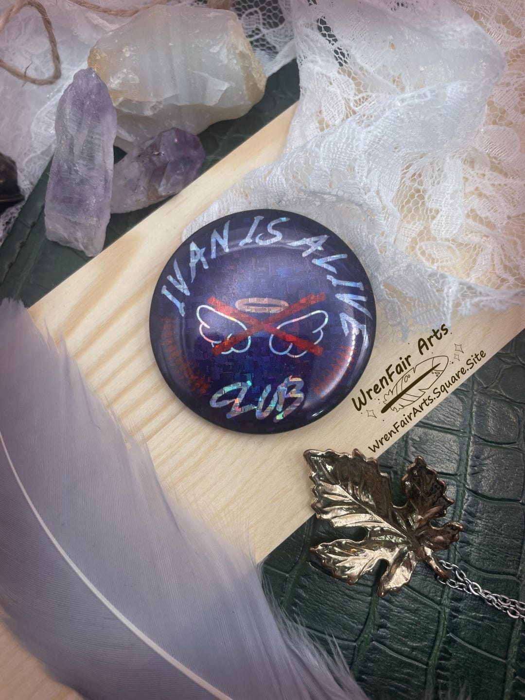 Ivan is Alive Club Holographic Round Pin - B Grade! | Pinback Button ...