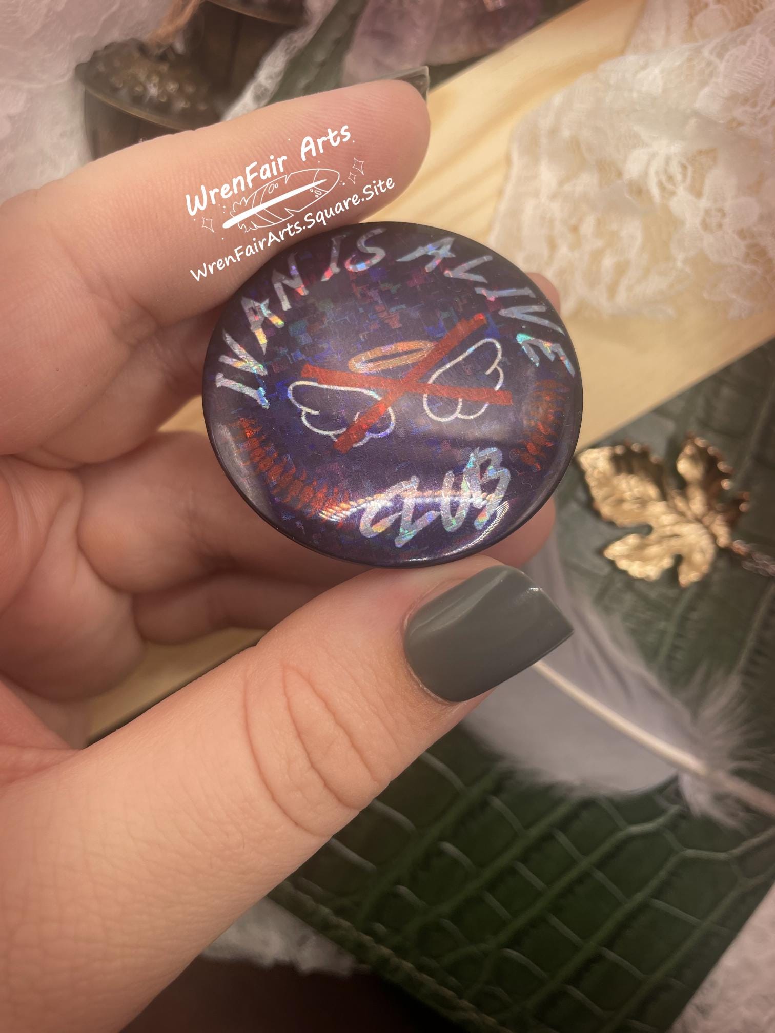 Ivan is Alive Club Holographic Round Pin - B Grade! | Pinback Button ...