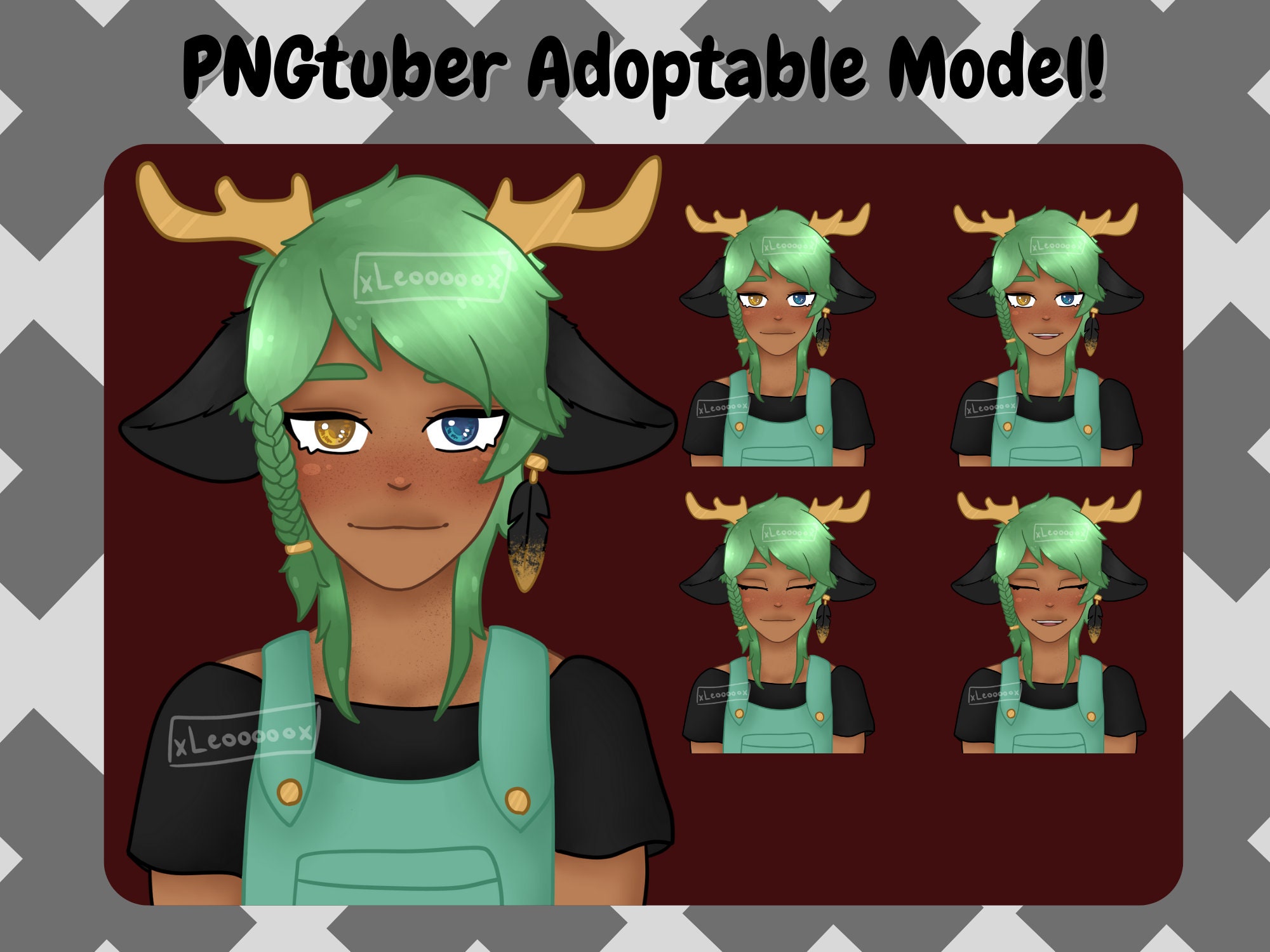 Oh Deer Premade Adoptable Pngtuber Model Vtuber Adopt - Etsy