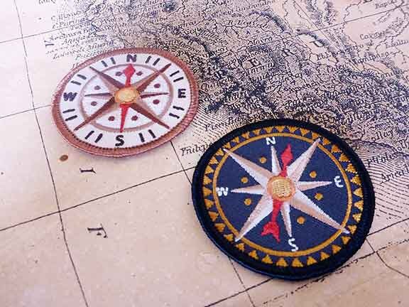 Beige Antique Compass Patch Adventure Patch Traveler Patch - Etsy Australia