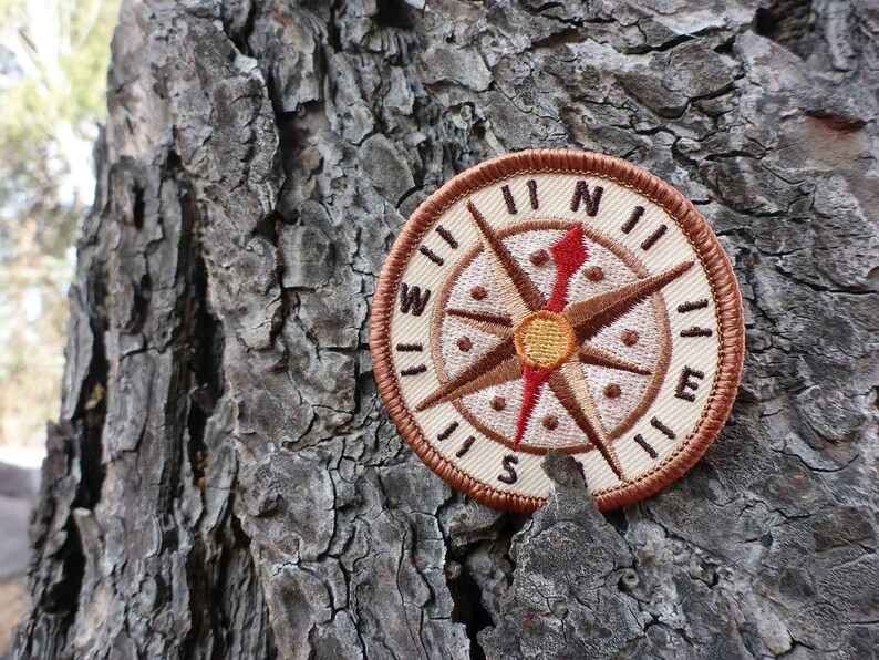 Beige Antique Compass Patch Adventure Patch Traveler Patch - Etsy Australia
