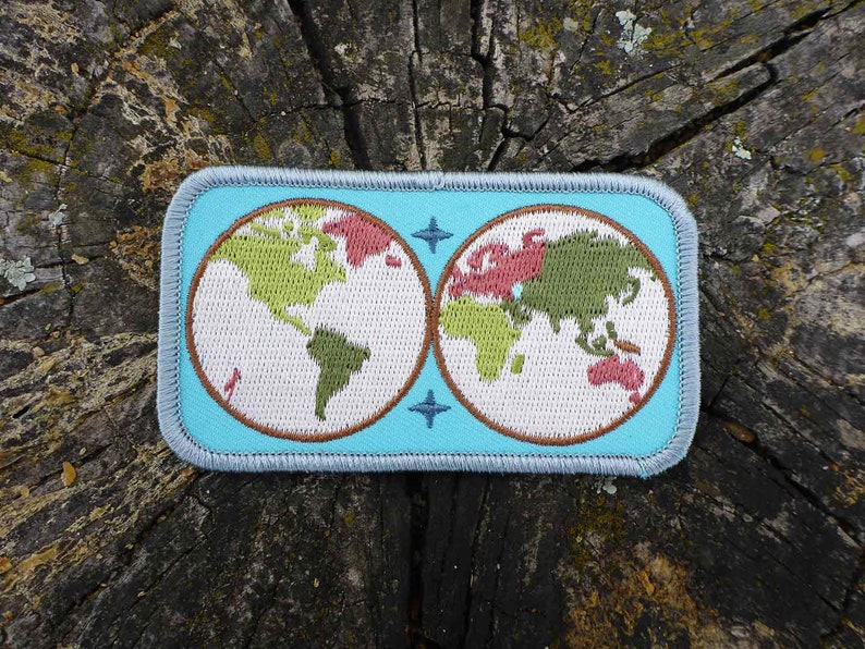 Antique Map Patch World Patch Country Patch Adventure | Etsy