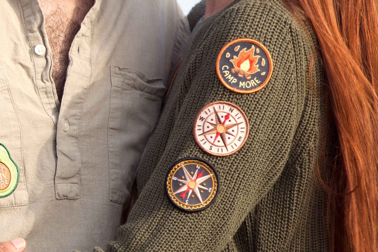 Beige Antique Compass Patch - Adventure Patch - Traveler Patch - Travel ...