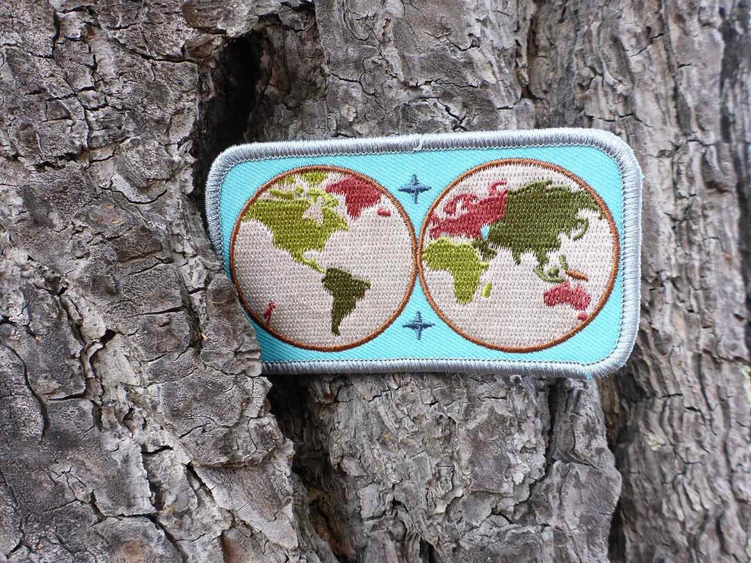 Antique Map Patch - World Patch - Country Patch - Adventure Patch ...