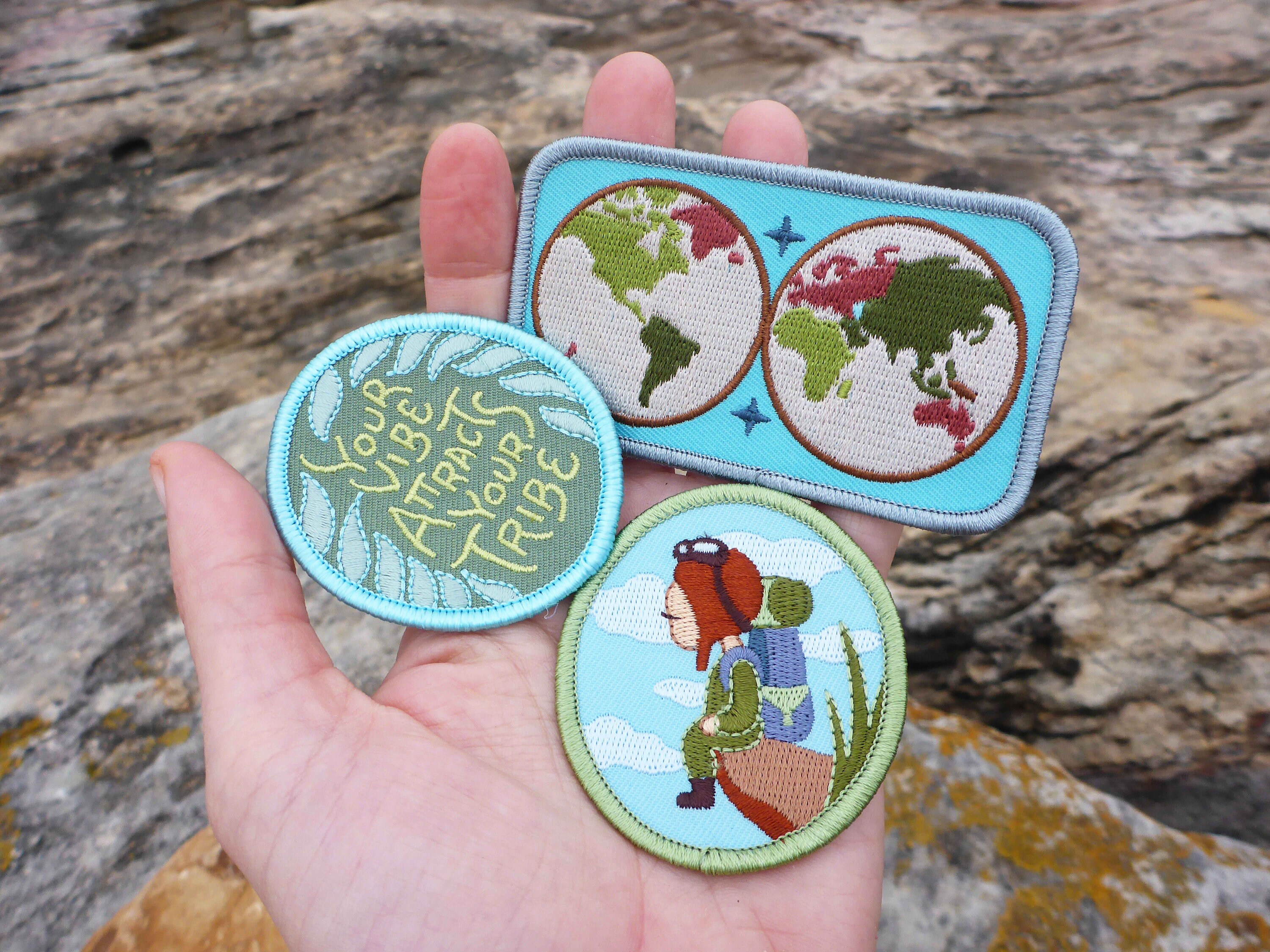 Wanderer's Patch Batch World Map Patch Pilot Patch - Etsy