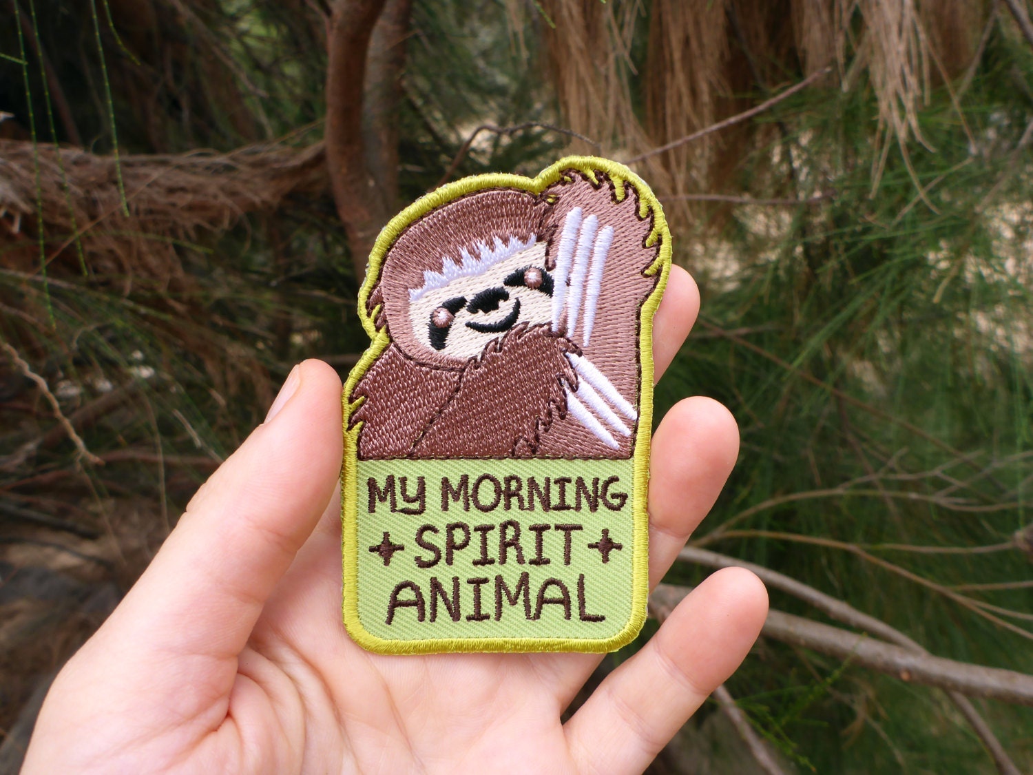 Morning Sloth Patch Sloth Patch Sleepyhead Patch Animal | Etsy