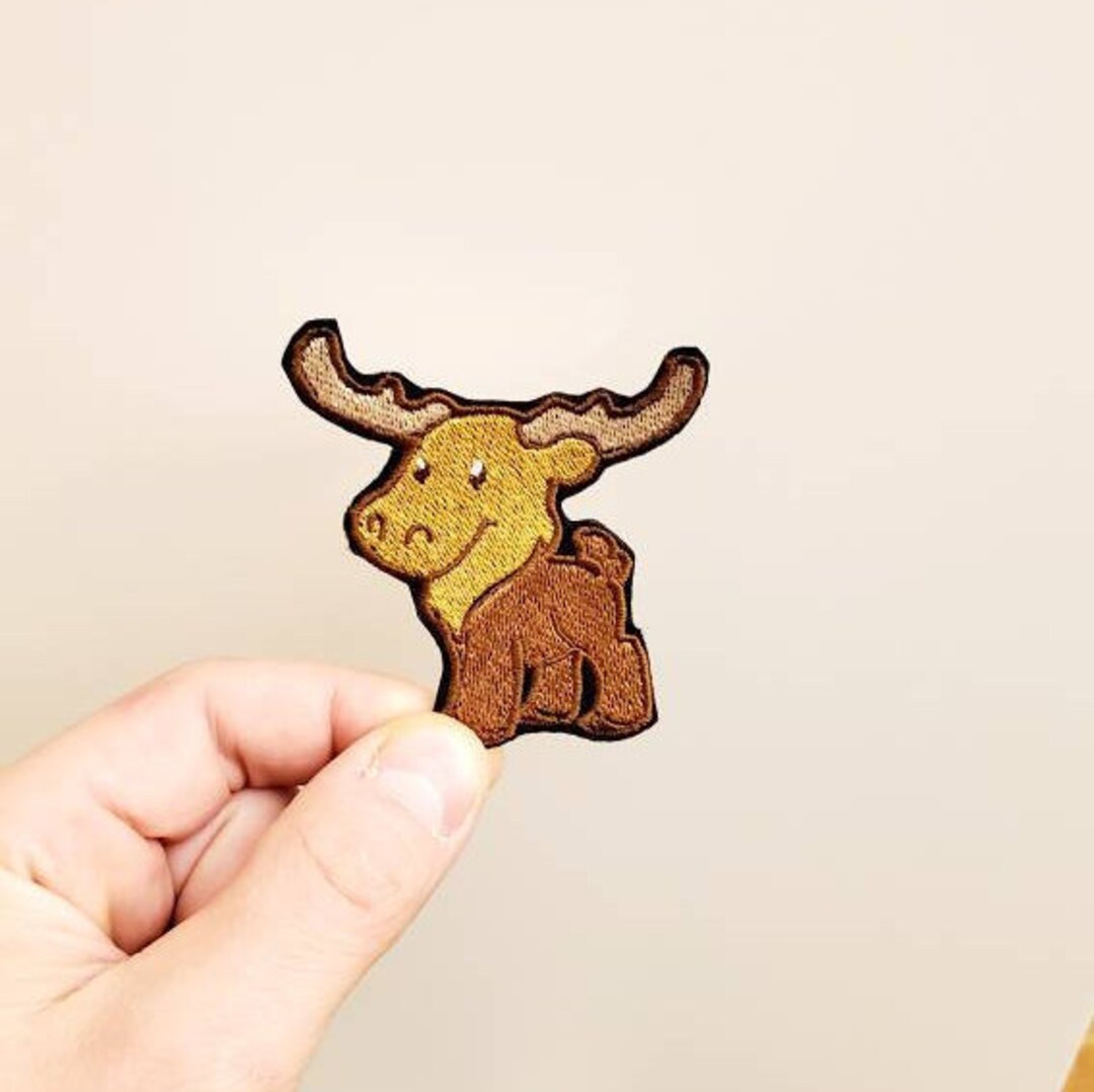 Friendly Moose Iron on Patch - Etsy