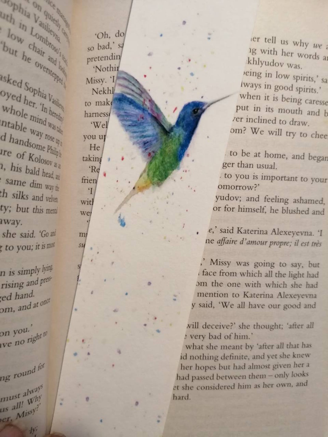 Customisable Hummingbird Bookmark - Etsy