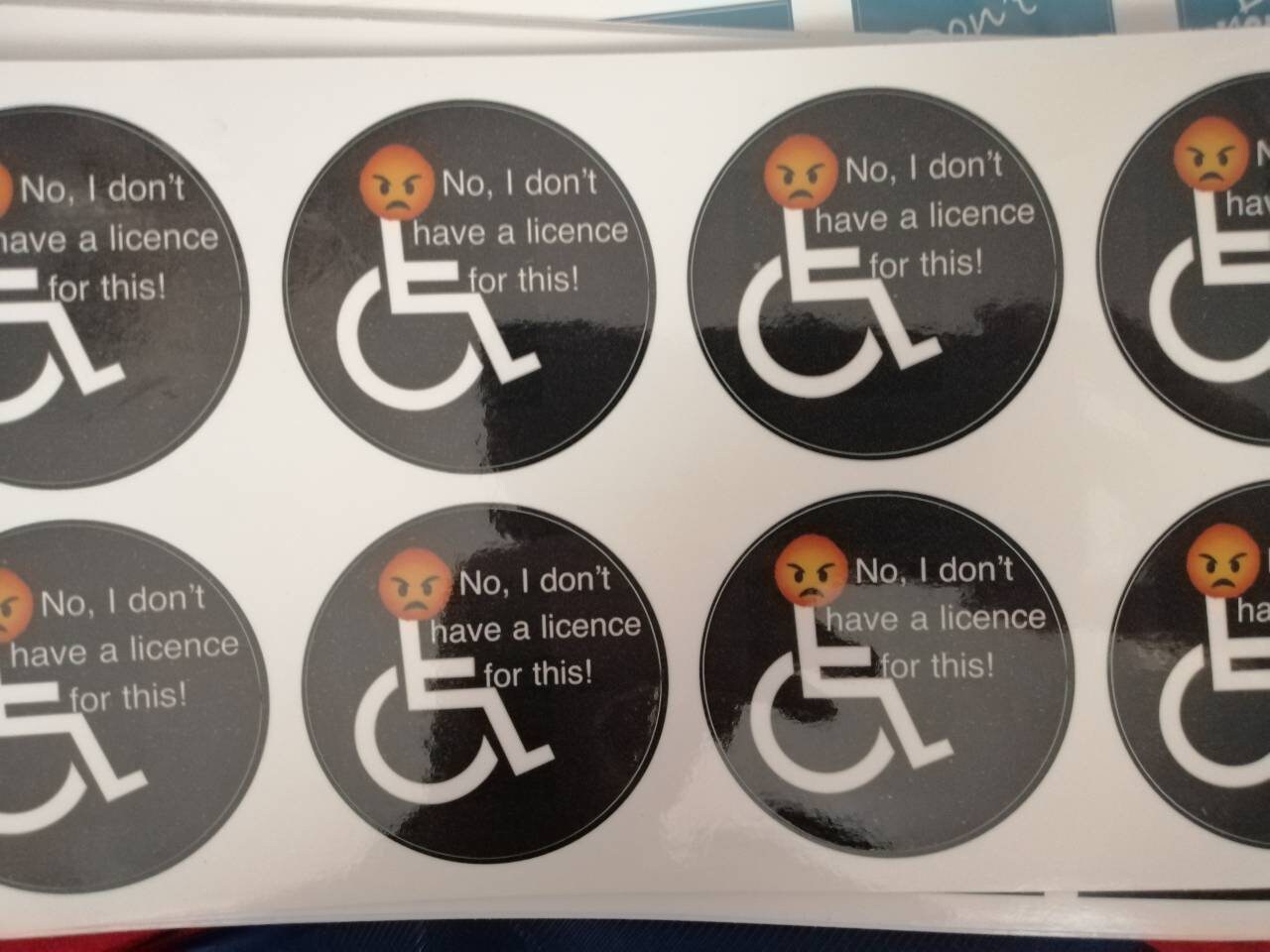 No I Don't Have a Licence for This Wheelchair Sticker. | Etsy