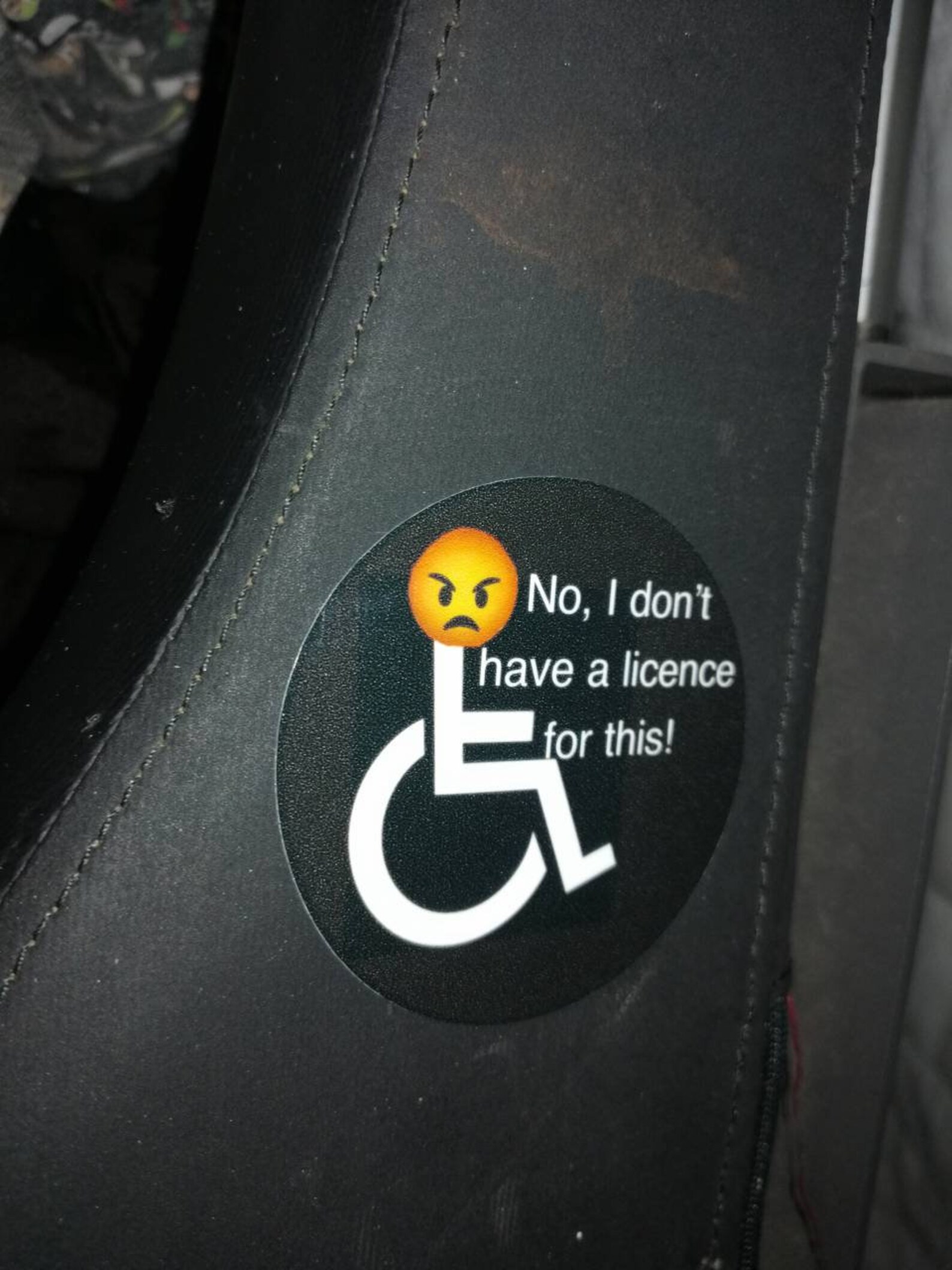 No I Don't Have a Licence for This Wheelchair Sticker. | Etsy