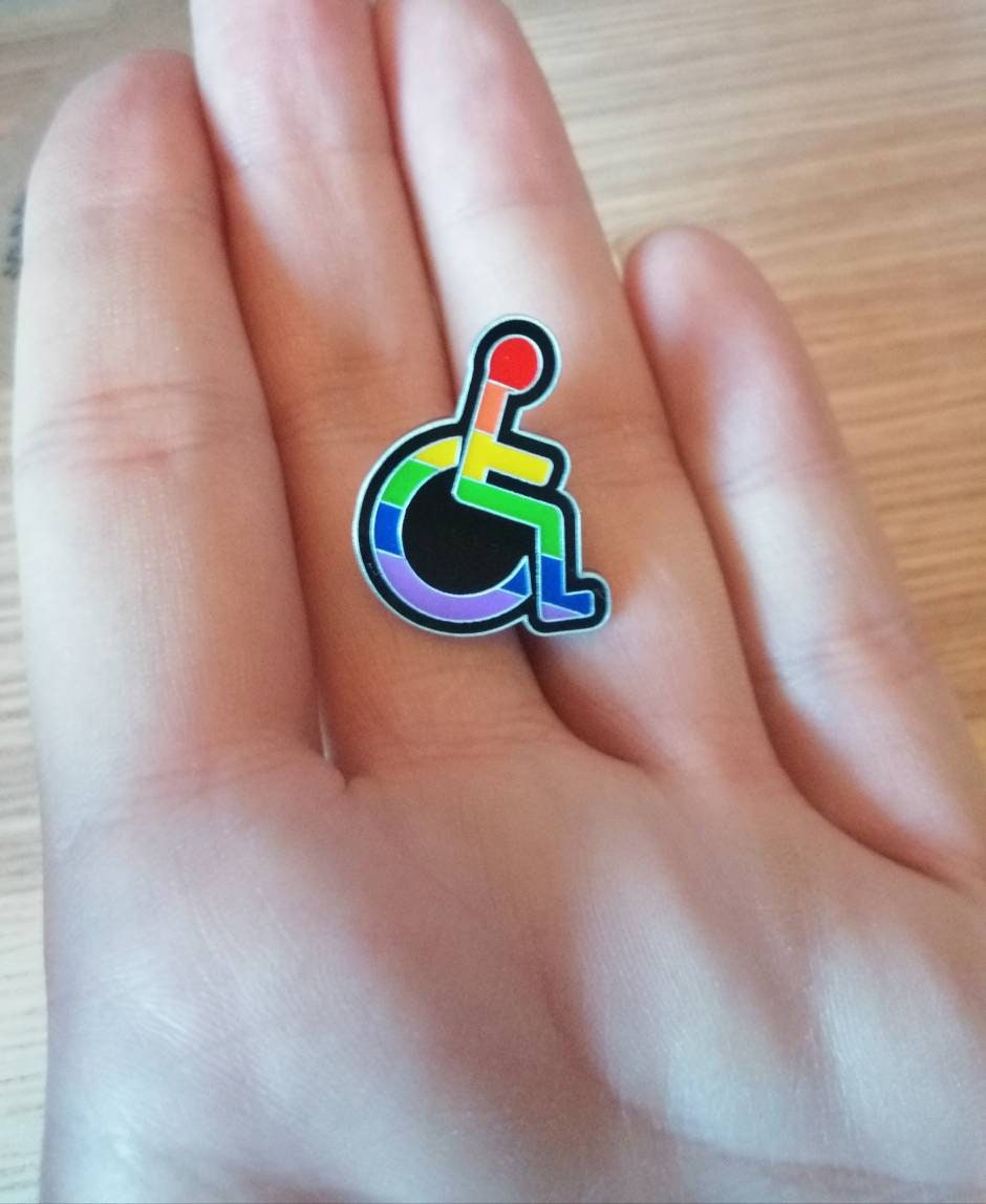 Disability Pride enamel pin | Etsy