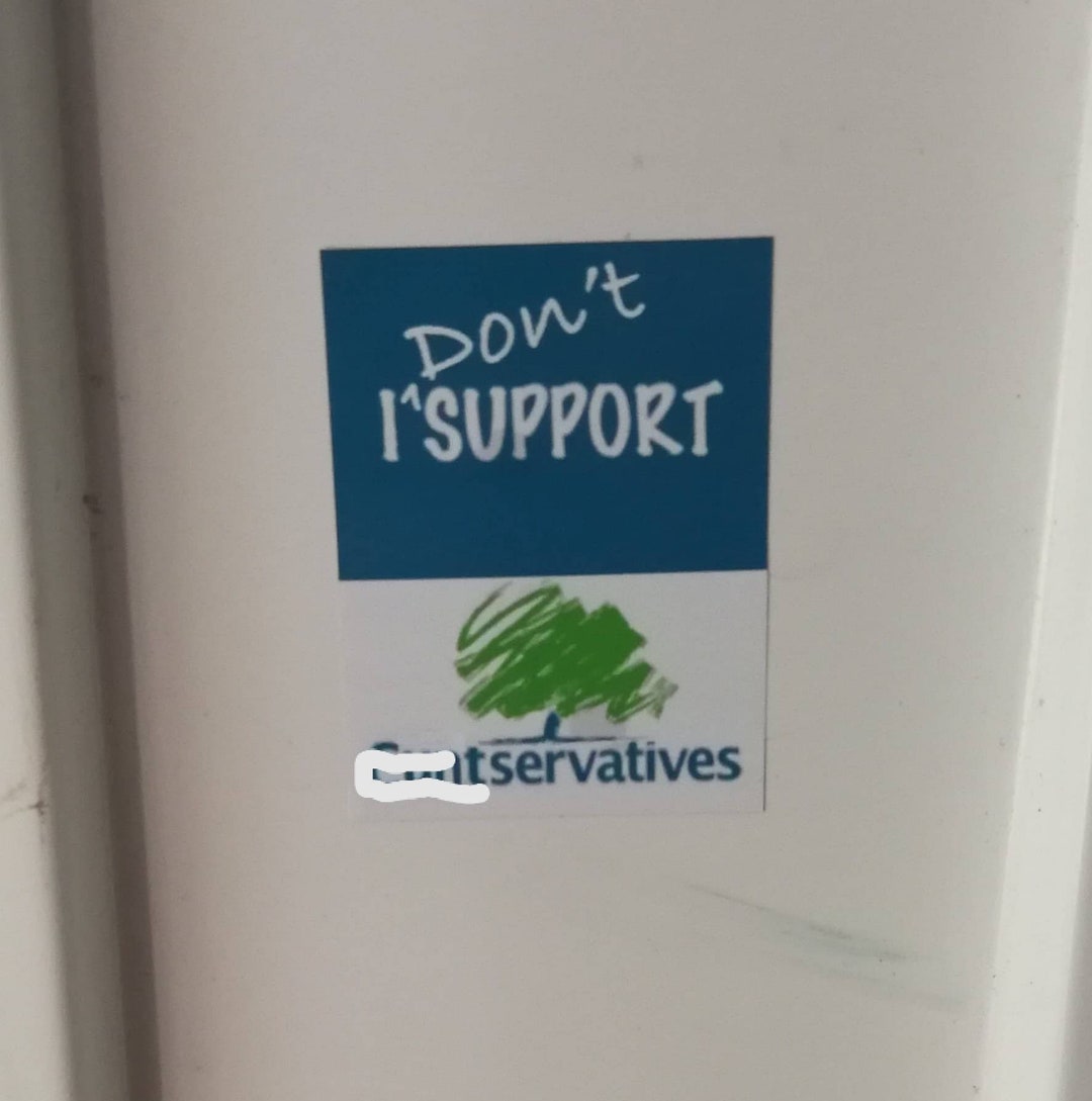 I Don't Support Cntservatives Sticker - Etsy UK