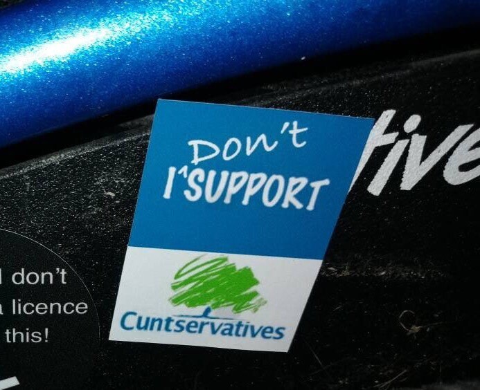 I Don't Support Cntservatives Sticker - Etsy UK