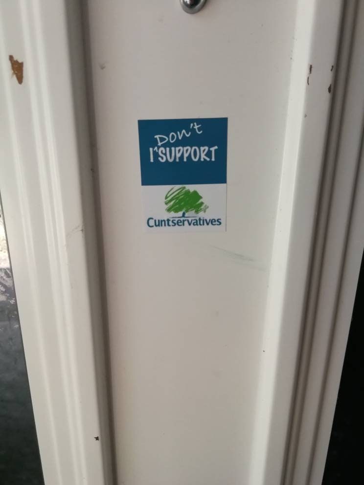 I Don't Support Cntservatives Sticker - Etsy UK