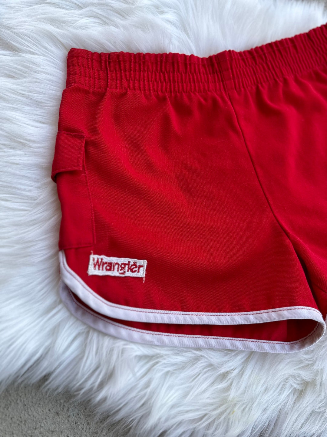 Vintage Red & White Wrangler Gym Shorts - Etsy