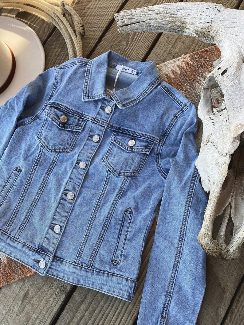 Western Denim Jacket With Wool Wool Jacket Western Jacket - Etsy