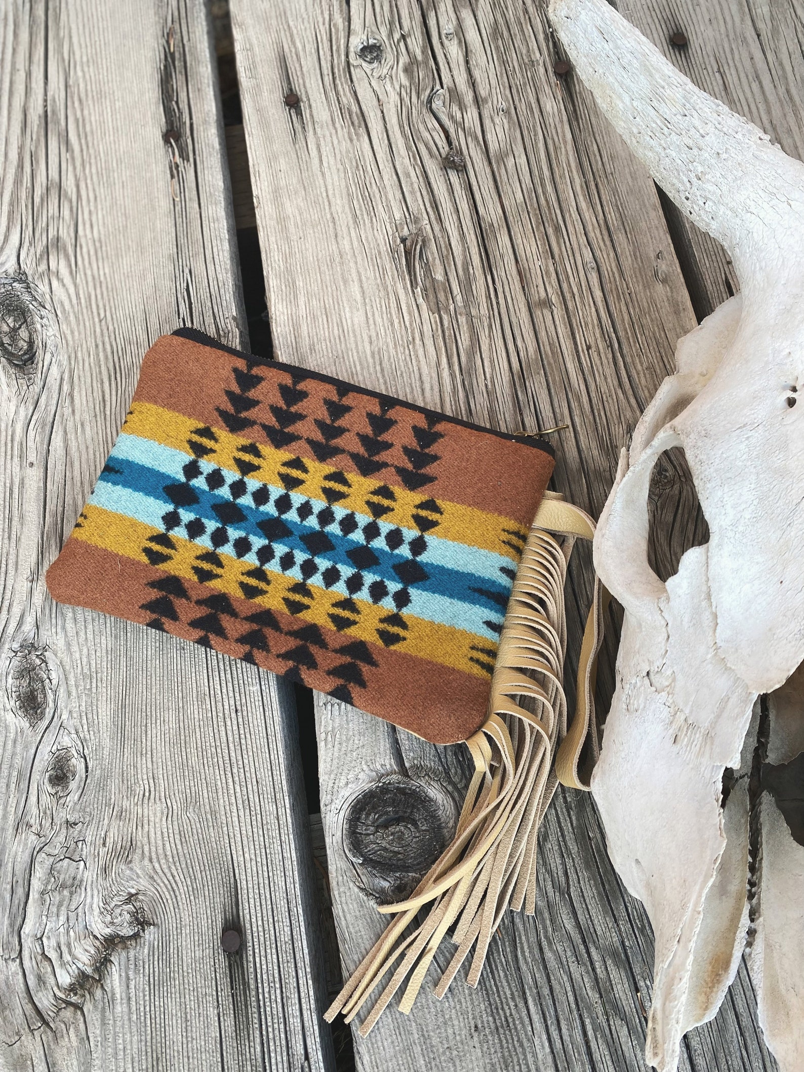 Made With Genuine Pendleton Wool Leather Clutch, Handbag, Clutch, Bag ...