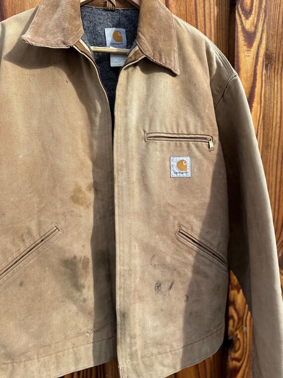 Vintage Carhartt Detroit Jacket Blanket Lined Mens J0… - Gem