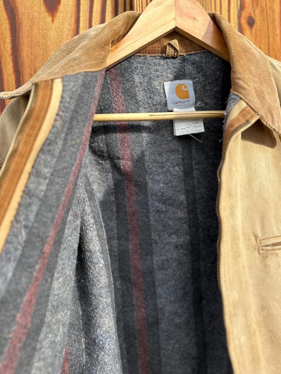 Vintage Carhartt Detroit Jacket Blanket Lined Mens J0… - Gem