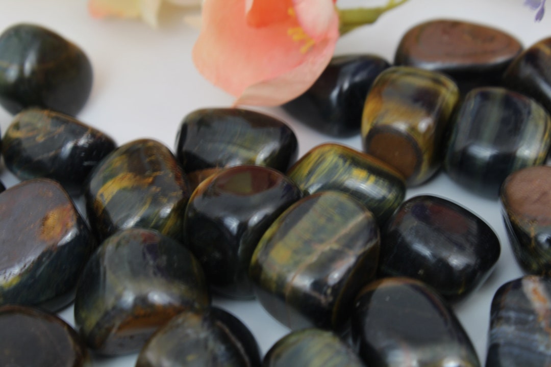 Tumbled Blue Tigers Eye Also Known as Hawks Eye - Throat,third Eye ...