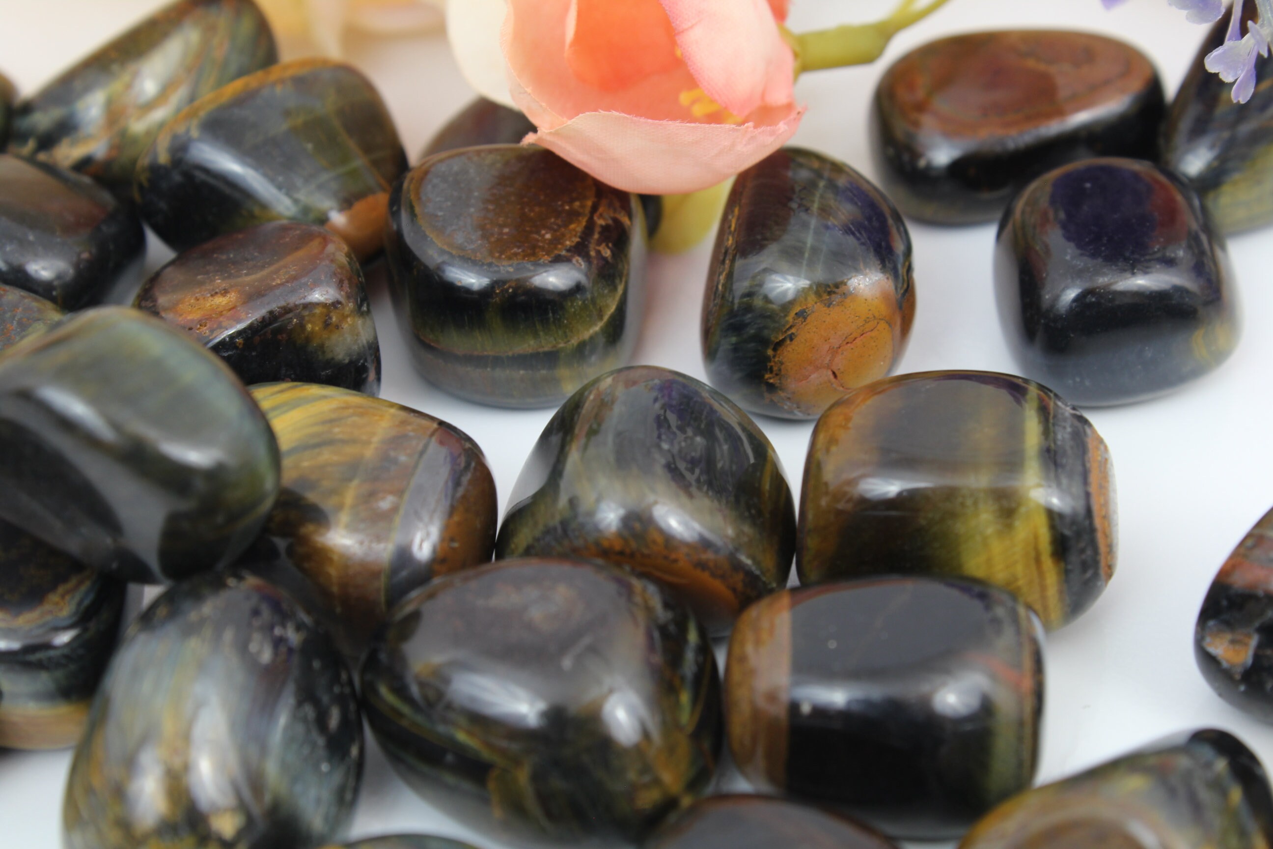 Tumbled Blue Tigers Eye Also Known as Hawks Eye Throatthird | Etsy UK