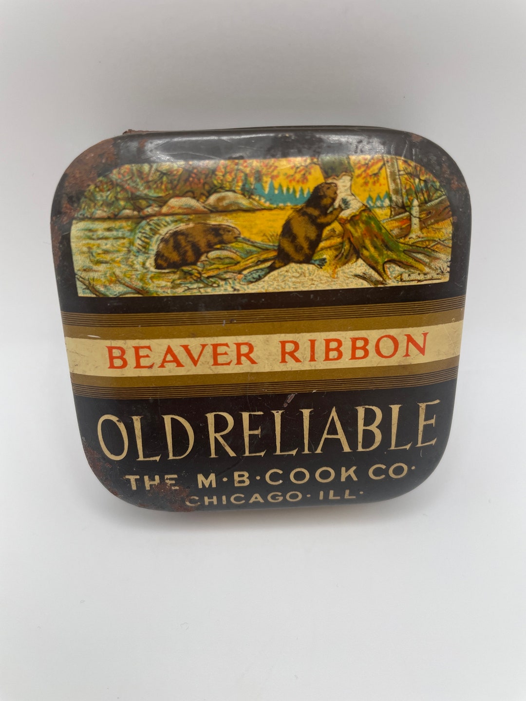 Typewriter Ribbon Tin Old Reliable Beaver Ribbon Stuck Shut - Etsy