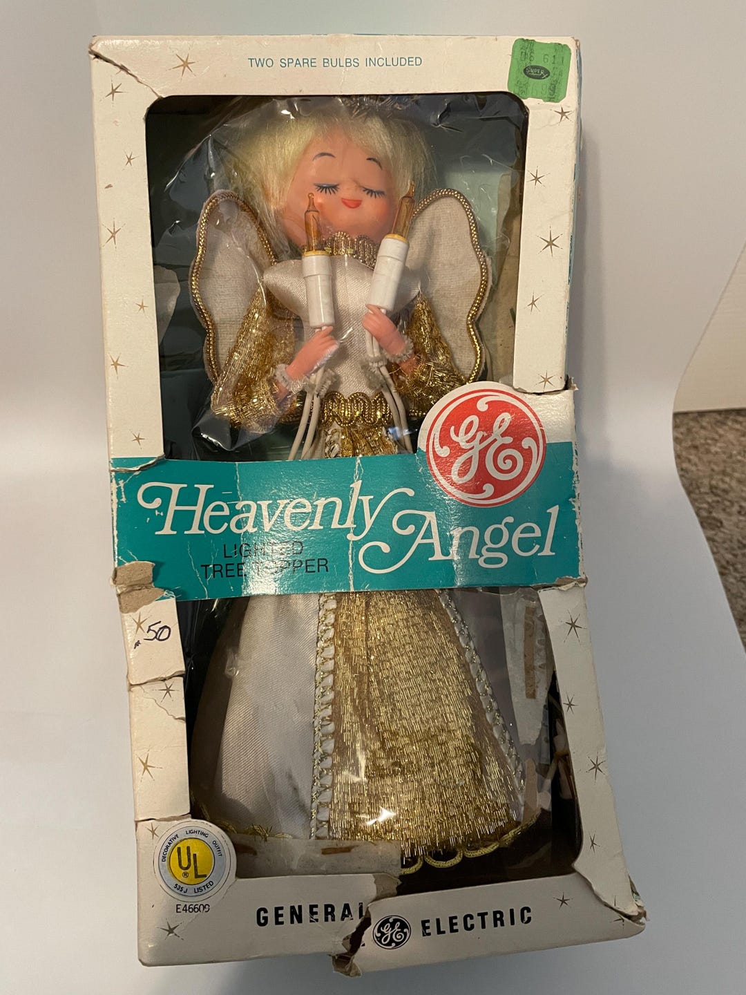 Heavenly Angel Lighted Tree Topper by GE Christmas Tree Topper With Box ...