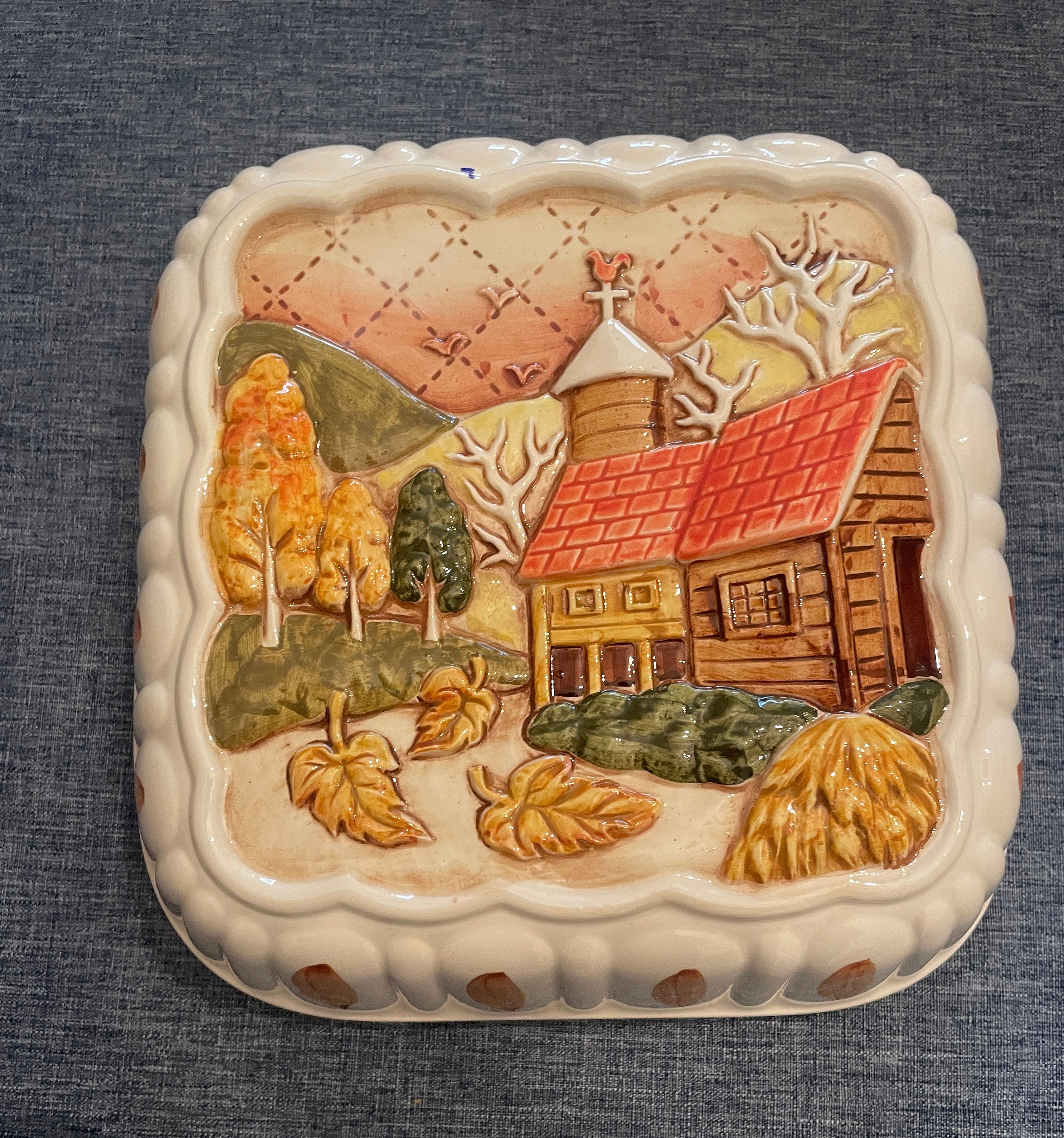 Vintage Fall Scene Jello Mold Wall Hanging Himark - Etsy