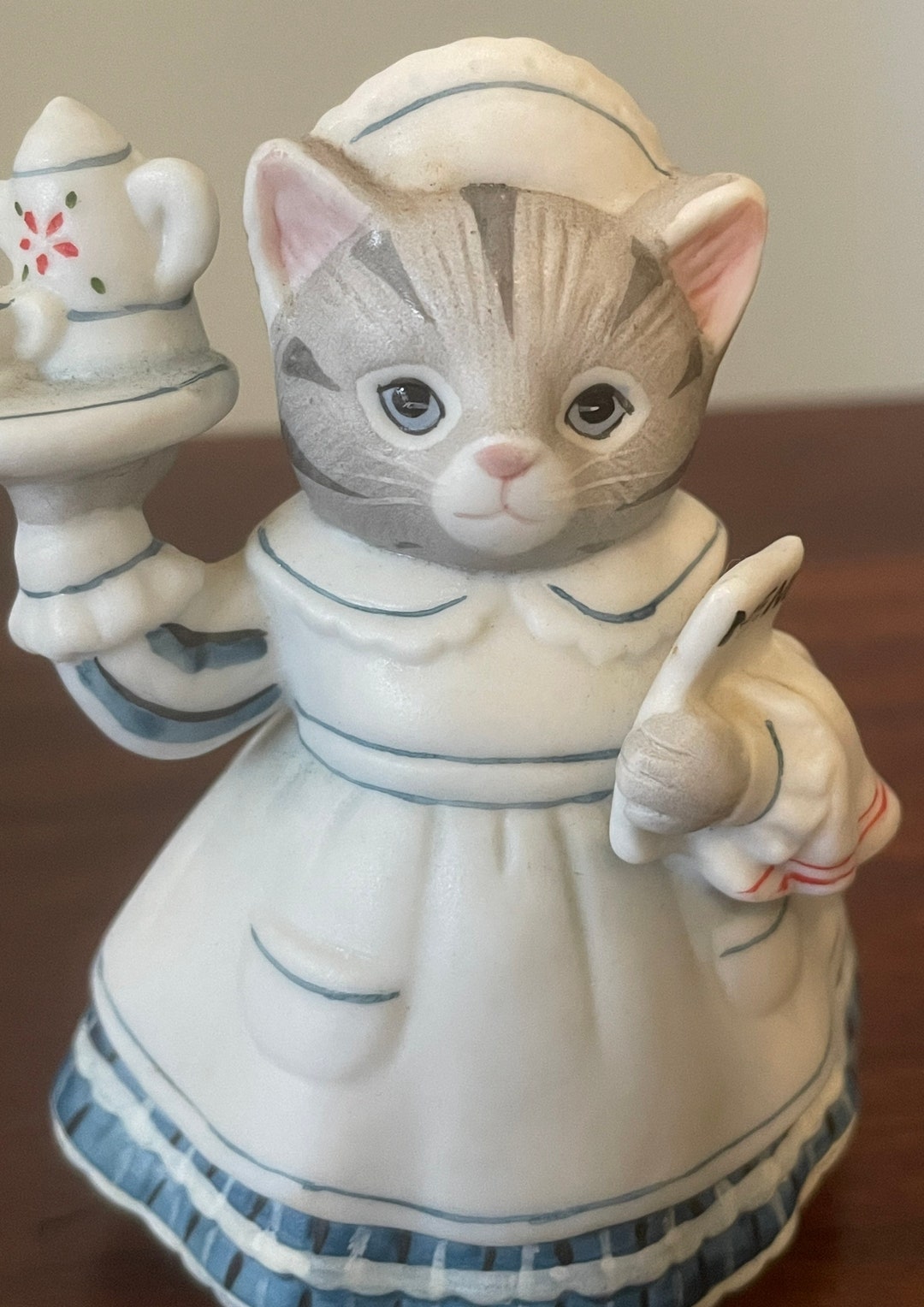 Kitty Cucumber Waitress Holding Teapot Tea Set and Menu - Etsy