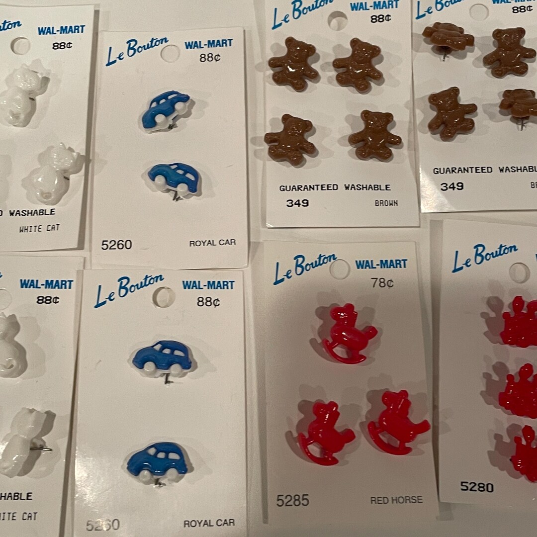 11 Cards of Le Bouton Buttons Rocking Horses Teddy Bears Royal Cr Red ...