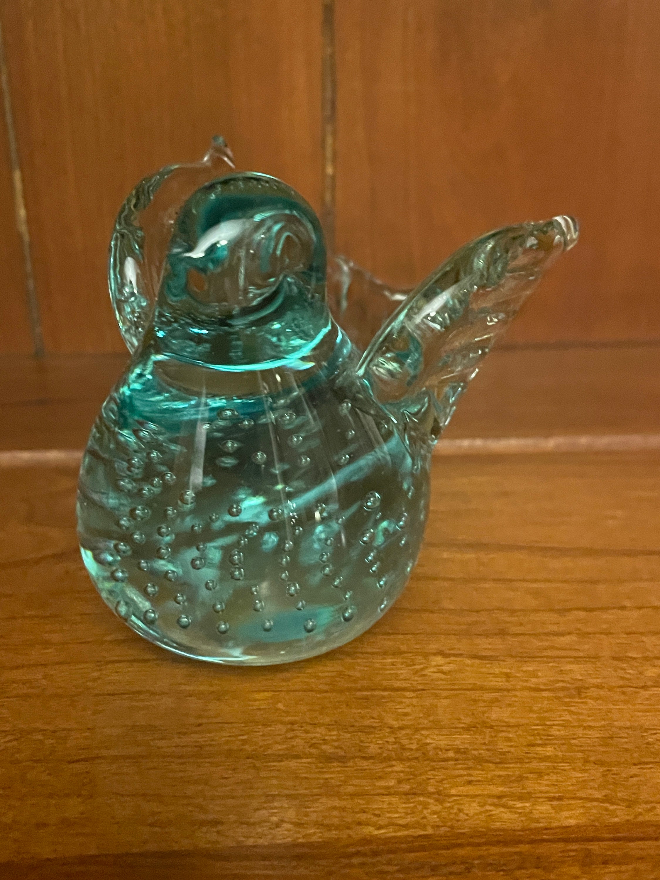 Vintage Enesco Greenish Blue Glass Bubble Bird Bird of Happiness - Etsy