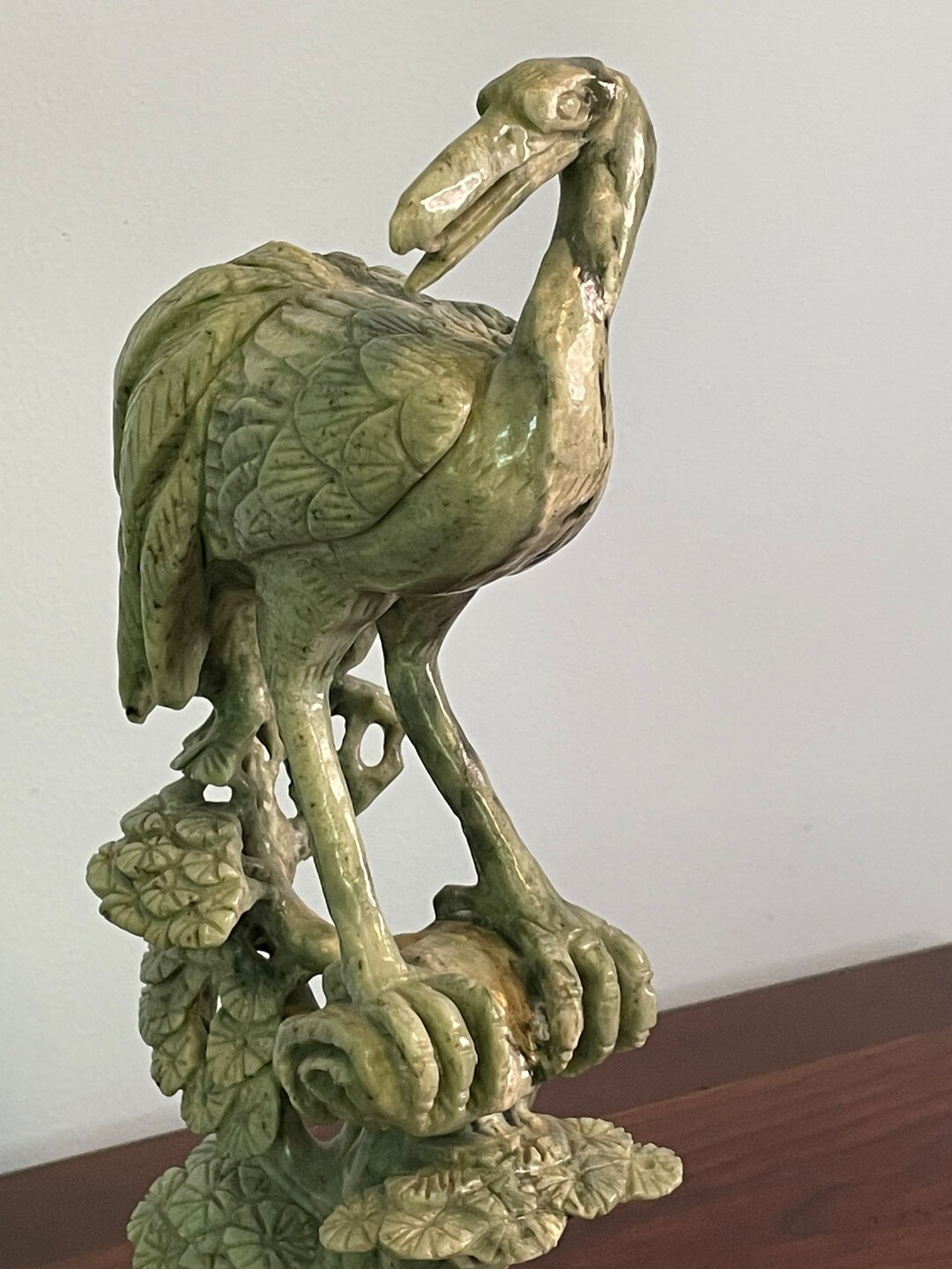 Vintage Chinese Jade Cranes Birds Sculpture Hand Carved - Etsy