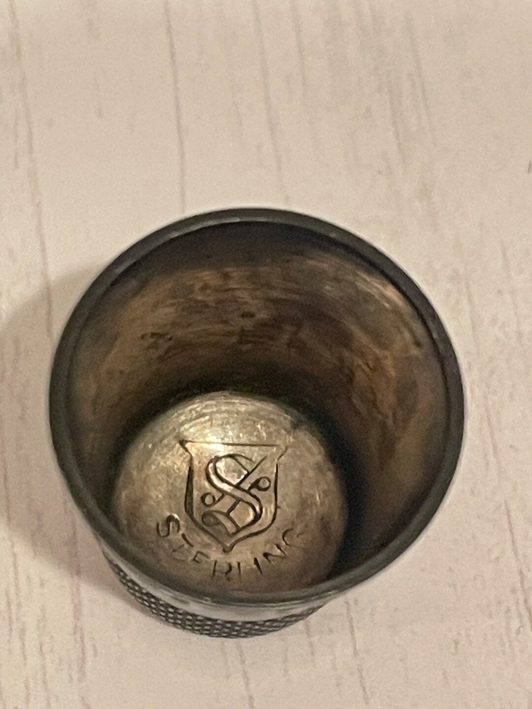 Sterling Silver Thimble Vintage Greek Key Border Size 8 - Etsy