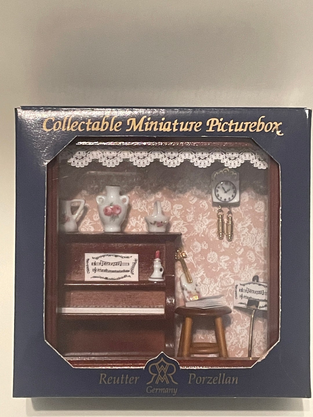 Reutter Porcelain Collectable Miniature Picturebox Shadow Box Music ...