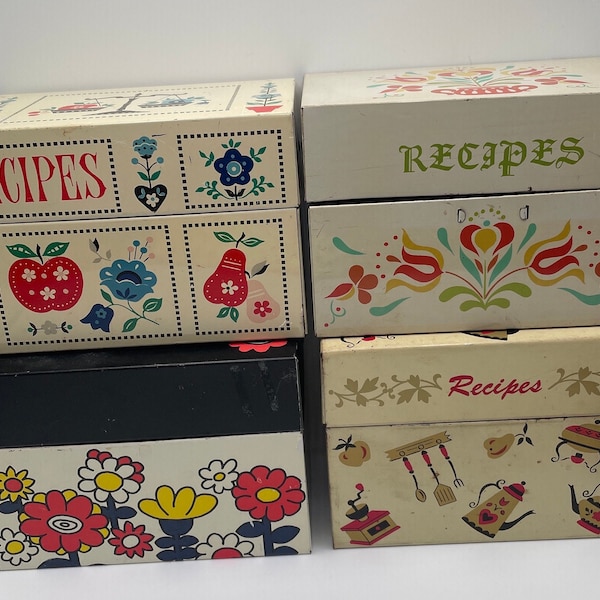Vintage Recipe Box - Etsy