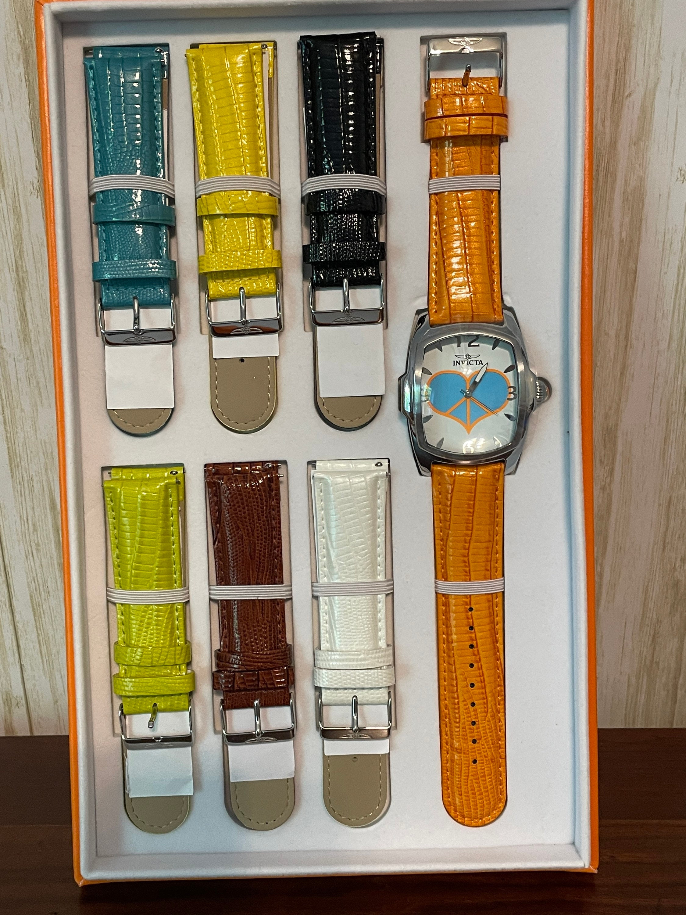 Invicta Peace and Love Leather Strap Womens Watch Set New - Etsy