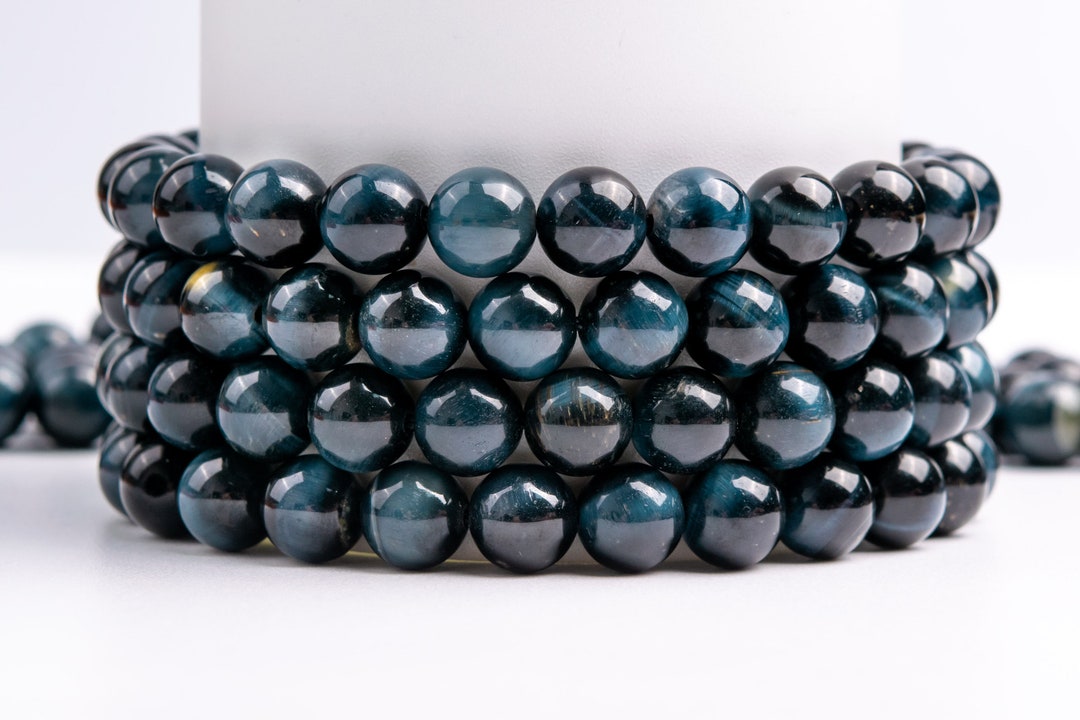 Natural Hawk Eye Blue Tiger Eye Gemstone Grade AA Round 6mm 8mm 10mm ...