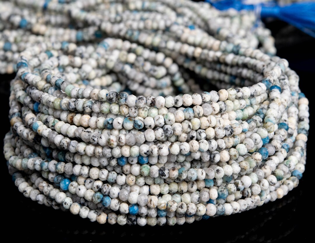 Natural Blue K2 Stone Gemstone Grade AAA Faceted Rondelle 3x2mm Loose ...