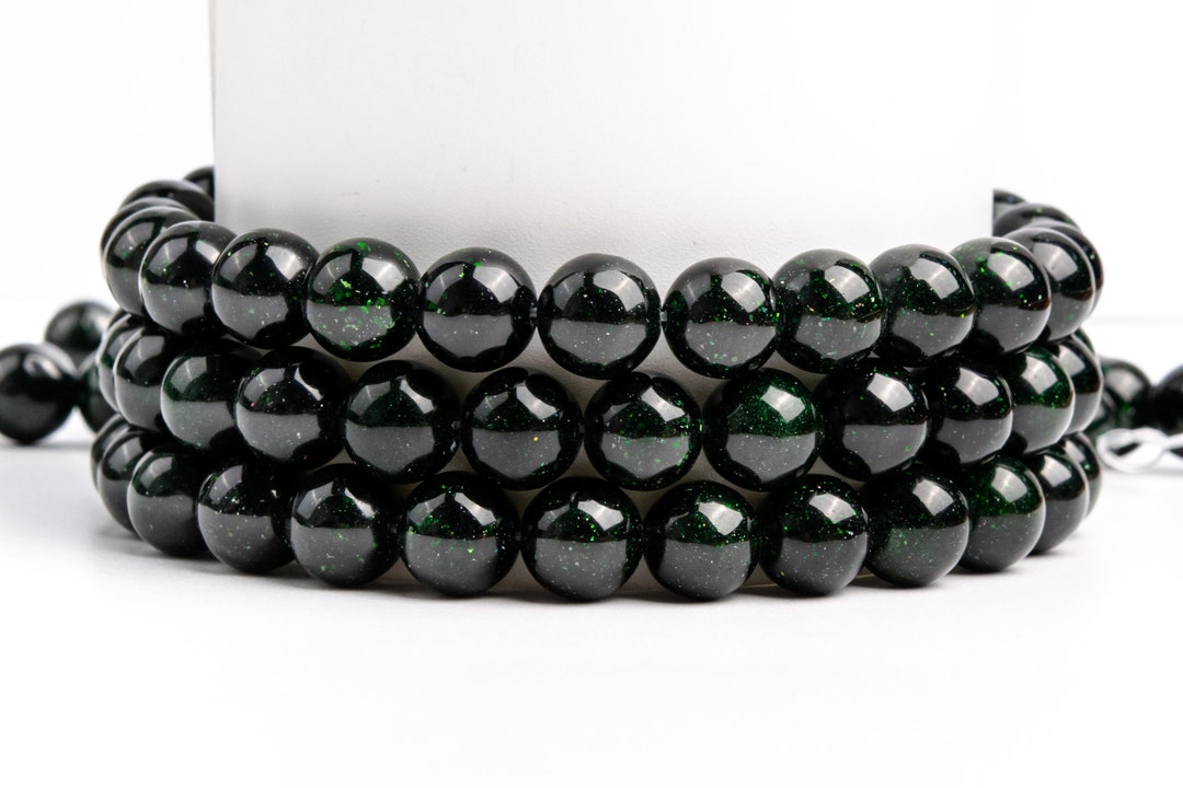 Dark Green Goldstone Gemstone Grade AAA Round 3mm 4mm 6mm 8mm 9-10mm 11 ...